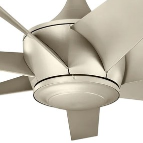 Kichler KLF-LEHR2-54-AS-Stropní ventilátor LEHR pr. 137 cm IP44+dálkové ovládání