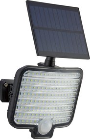Nástěnný solární LED reflektor s det. pohybu, 5 W, 550 lm, IP44, denní bílá