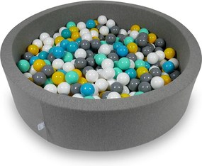 Mimii Suchý bazének + 400 ks kuliček kulatý, tmavě šedá Rozměr: 90x40 cm