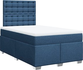 Box spring postel s matrací modrá 120x200 cm textil 3292775