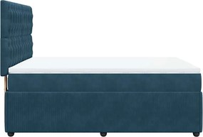 Box spring postel s matrací tmavě modrá 160x200 cm samet 3292392