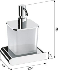 Sapho Flori RF019 dávkovač mýdla chrom / sklo satin