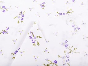 Biante Bavlněný závěs Sandra SA-296 Drobné fialové kvítí na bílém 150x240 cm