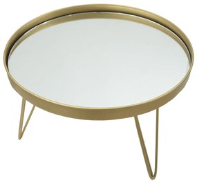 Zlatý dekorativní odkládací stolek Mauro Ferretti Gavia, 36,5x22 cm