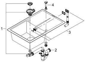 GROHE 31639AP0 - Dřez K400 780 × 500 mm kámen/černá