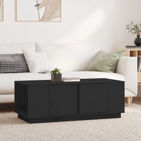 Konferenční stolek černý 110x50x40 cm masivní borové dřevo - Default Title