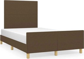 Rám postele bez matrace tmavě hnědá 120 x 200 cm textil 3124882