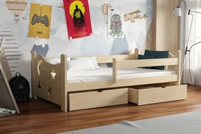 Dětská postel s úložným prostorem Stars, Bílá,  80x180 cm