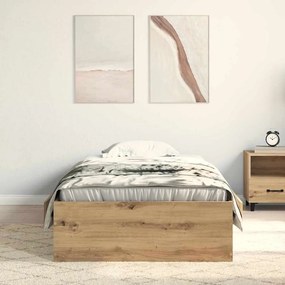 Rám postele Artisanový dub 100 x 200 cm Kompozitní dřevo 3333982