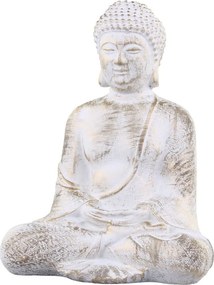 Bílo - zlatá antik dekorace socha Buddha Vittel - 23*17*28cm