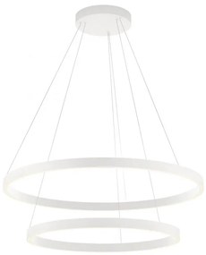 Redo Závěsné LED svítidlo Febe - 2 kruhy, ø80cm/ø60cm Barva: Bílá, Chromatičnost: 3000K