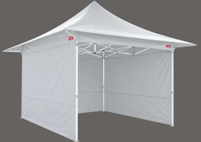 Ocelový rychlorozkládací stan 3 × 3 m se stříškou, Bílá