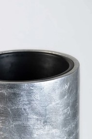 Luxusní květináč SOLERIO, sklolaminát, výška 100 cm, stříbrný lesk