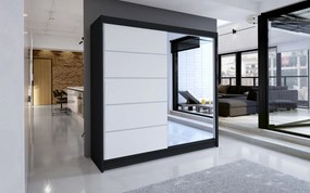 ADRK Furniture Posuvná skříň s zrcadlem CARO 180 ADRK-SW-CAR-BW-180