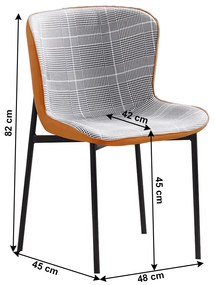 Jídelní židle ADIANA Tempo Kondela Oranžová