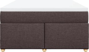 Box spring postel s matrací tmavě hnědá 160x200 cm textil 3285390