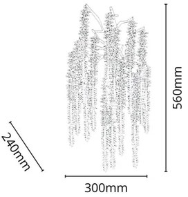 Křišťálové nástěnné svítidlo 3xG9/40W/230V rose gold