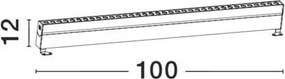 NV 9011161 WALL WASHER černý hliník a sklo LED Chip Cree 36W 3000K DC24V nastavitelné 30st. IP67 Max Power 300W - NOVA LUCE