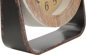Stolní hodiny Round 24 cm hnědé