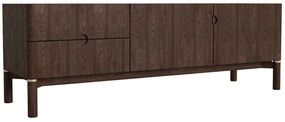 Designový TV stolek Takayoshi 160 cm tmavě hnědý