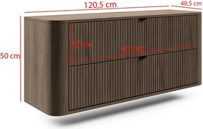 Skříňka pod umyvadlo 120 cm Lando - ořech elegant