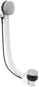 Polysan - Vanová odtoková a přepadová souprava, délka 60 cm, chrom 71850