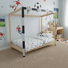 Montessori postel, přírodní/bílá/černá, 90x200, FUTAL Kondela 0000396832