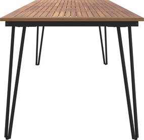 vidaXL Zahradní stůl s nohami typu hairpin 200x90x75 cm masivní akácie [319522]