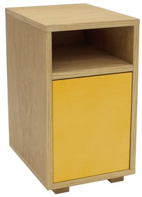 Ragaba Noční stolek Salim, 30x40x52,5 cm, dub/okrově žlutá