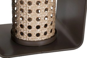 Lucerna Rattan 20 cm hnědá