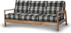 Potah na pohovku IKEA  Lillberg 3-místná nerozkládací barva černá látka pletený vzor, vzorované