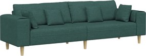 Pohovka Tmavě zelená 250 x 77 x 76 cm textil 3335147