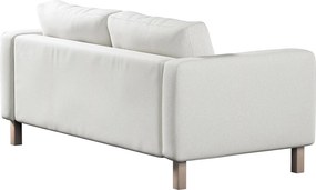 Potah na pohovku IKEA  Karlstad 2-místná, nerozkládací, krátký barva krémová látka pletený vzor