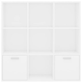 vidaXL Knihovna bílá 98 x 30 x 98 cm dřevotříska