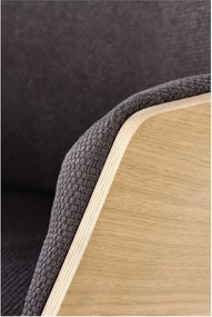 Křeslo Areo, tmavě šedá / dub