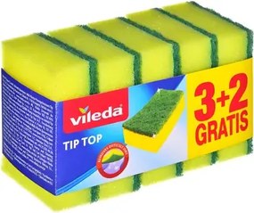 Vileda Tip-Top houbička na nádobí žluto-zelená / Houbička na nádobí /