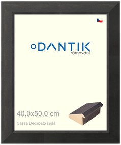 DANTIK rámeček 40x50 | Caa Decapato černá (Sklo Čiré)