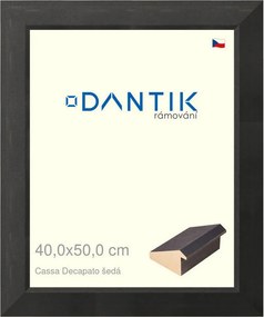 DANTIK rámeček 40x50 | Caa Decapato černá (Sklo Čiré)