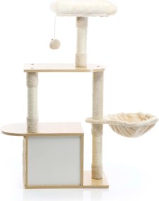 Škrabadlo pro kočky fudajo – 106 cm, béžová (64245)