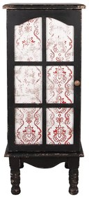 Černá antik dřevěná skříňka / knihovna Leonia - 46*42*111 cm