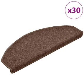 Schodové rohože 30 ks 65 x 24 x 4 cm hnědé, půlkulaté, velké 3365760