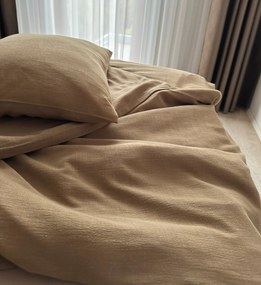 HEDDA Lněné povlečení Naira mustard rozměr: povlak na polštář 70 x 90 cm