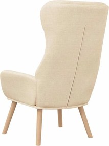 Relaxační křeslo krémové textil 341292