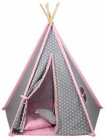 Vigvam design Teepee Stars Pink - mini s doplňky