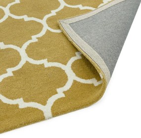 Žlutý  koberec Swans Ogee Ochre Rozměry: 80x150 cm