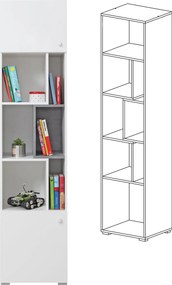 Regál SIGMA SI 6 L/P s policemi | 45 cm | UNI provedení | bílá/beton
