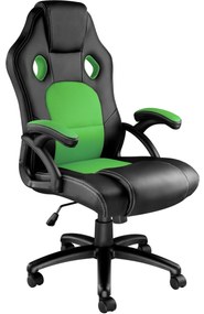 tectake 403468 kancelářská židle tyson - černá/zelená
