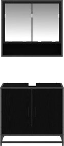 Sada koupelnového nábytku 2 ks Černý dub 65 x 33 x 60 cm 3402347