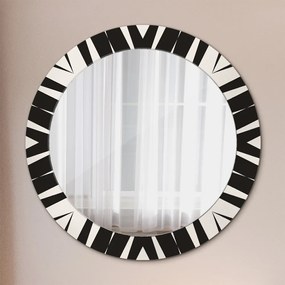 Kulaté dekorativní zrcadlo Geometrie abstrakce fi 70 cm