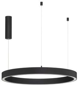 OnaDnes -20% Černé kovové závěsné LED světlo Nova Luce Elowen II. 80 cm